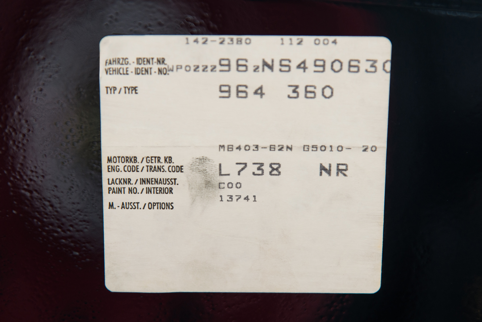 1992 Porsche 964 RS _5804