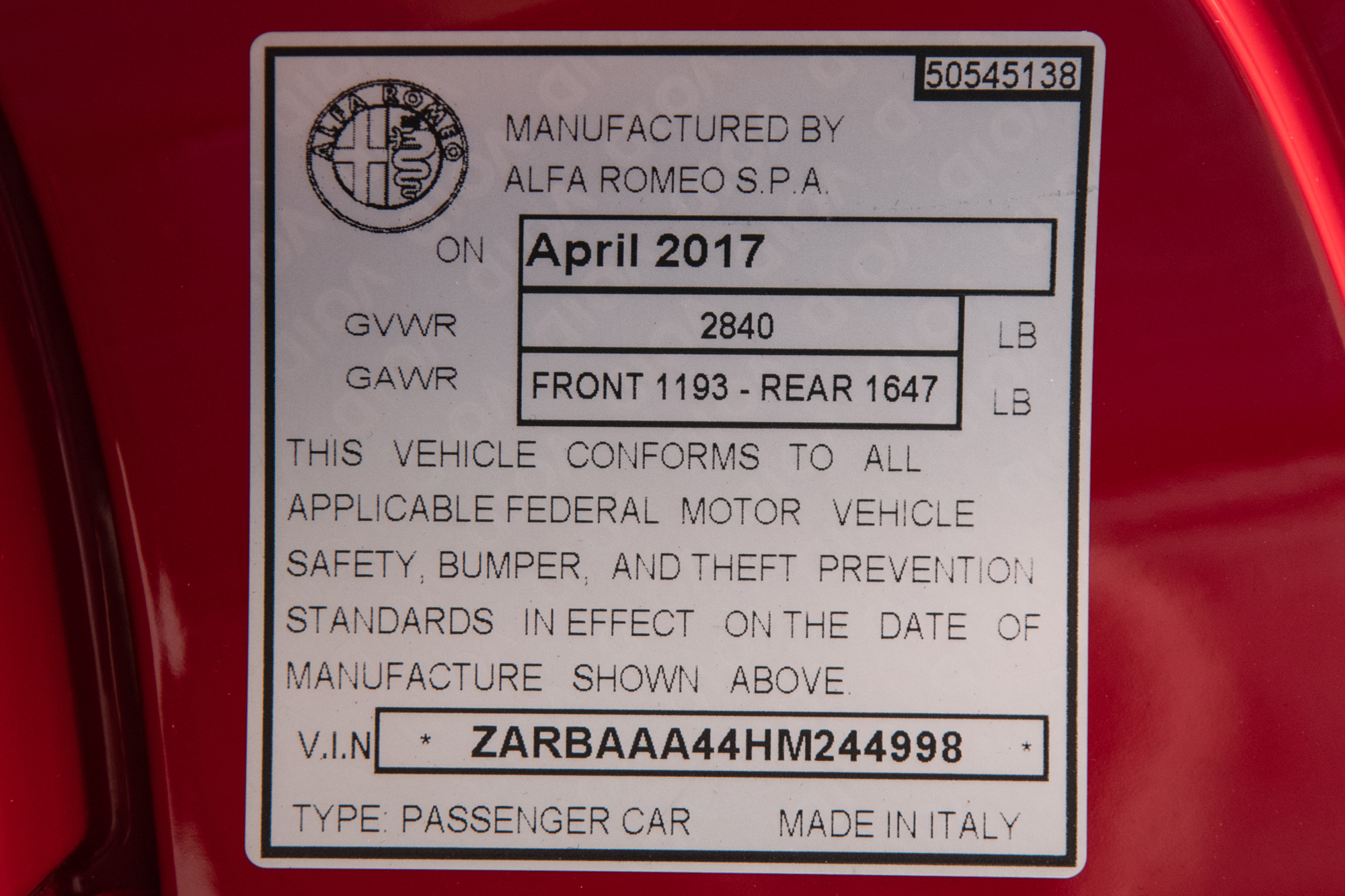 2017 Alfa Romeo 4C _6173