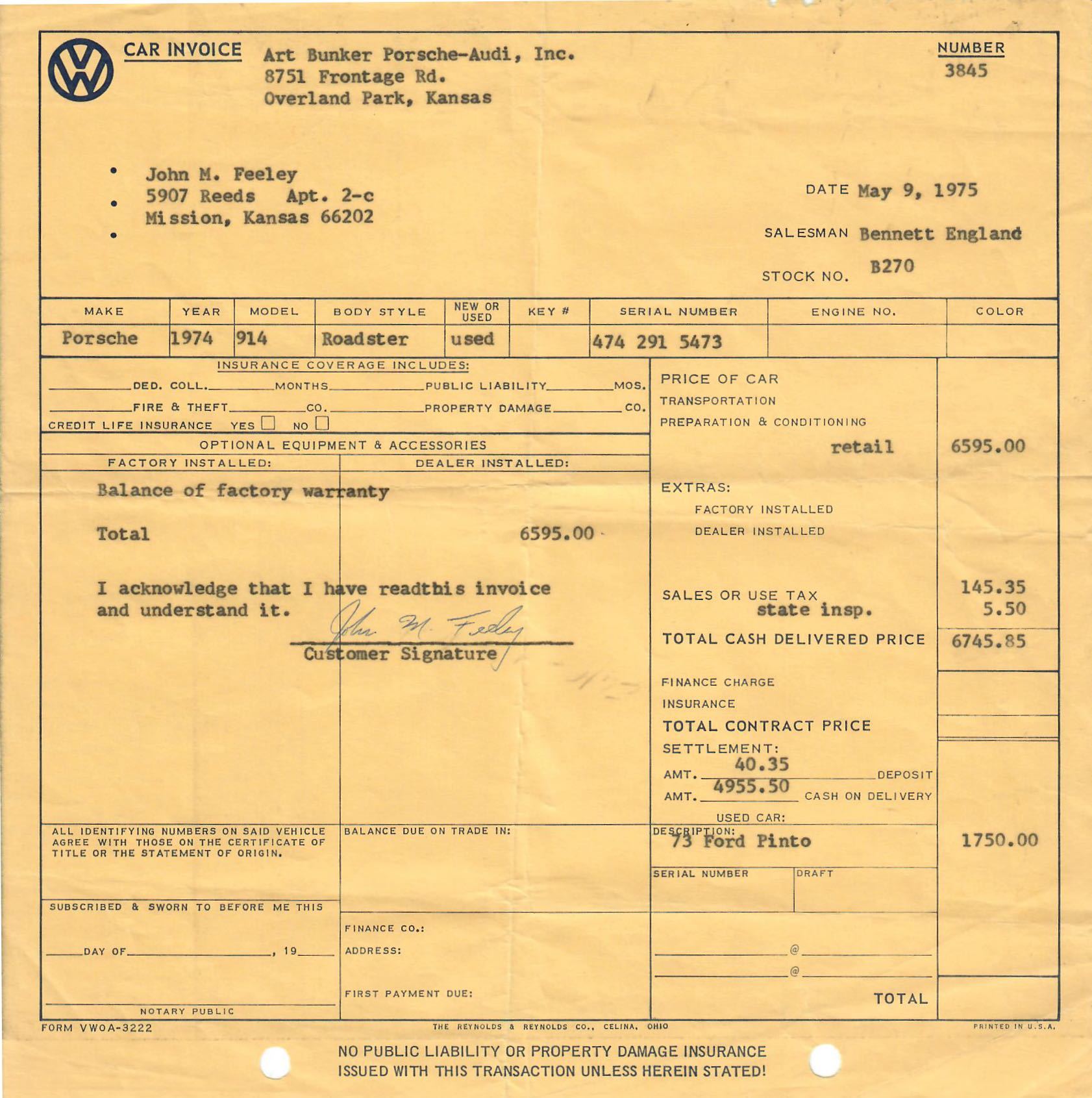 1974 Porsche 914 | European Collectibles