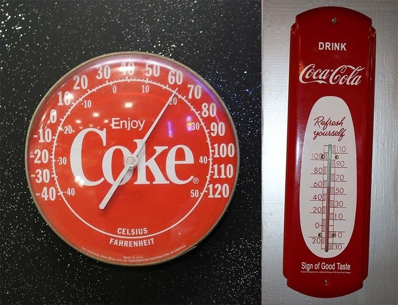 Two Coca-Cola Thermometers | GAA Classic Cars