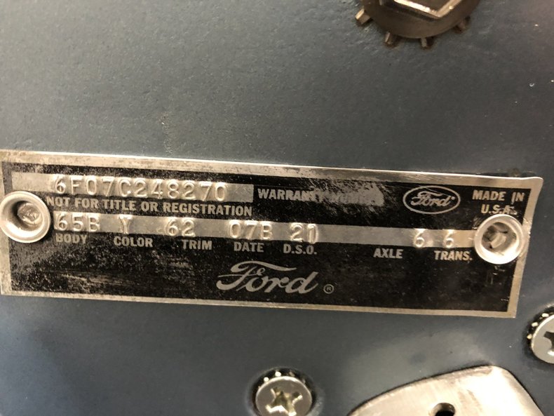 1966 Ford Mustang Date Code Correct 289 C4 Automatic 8" Rear End ...