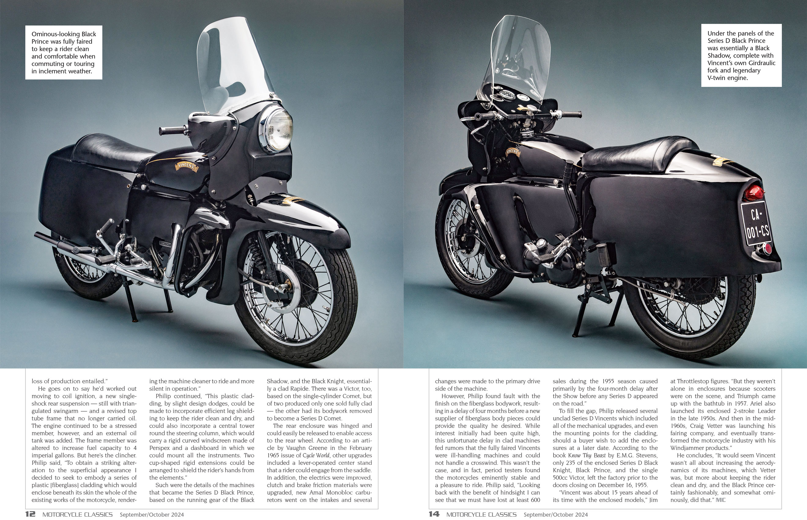 Motorcycle Classics: A Harbinger of the Future - 1955 Vincent Black ...
