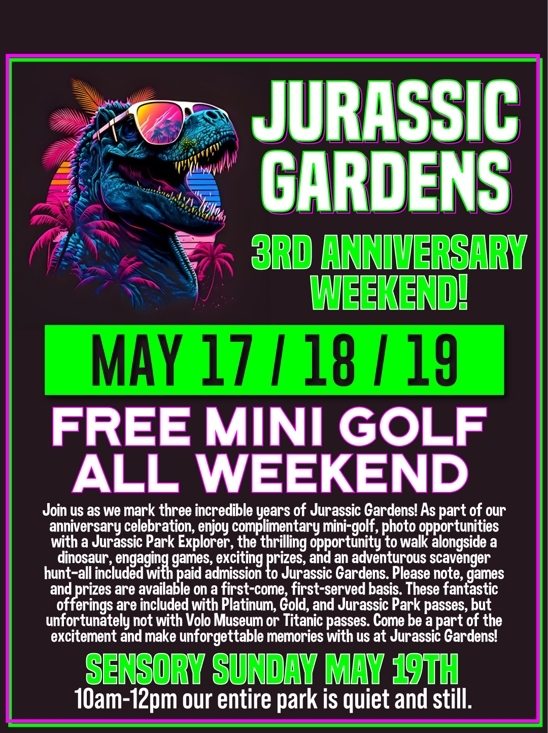 Jurassic Gardens Anniversary | Volo Museum
