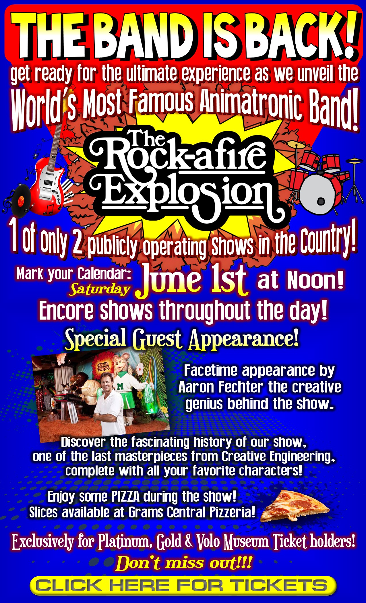 Rockafire Explosion Unveiling | Volo Museum