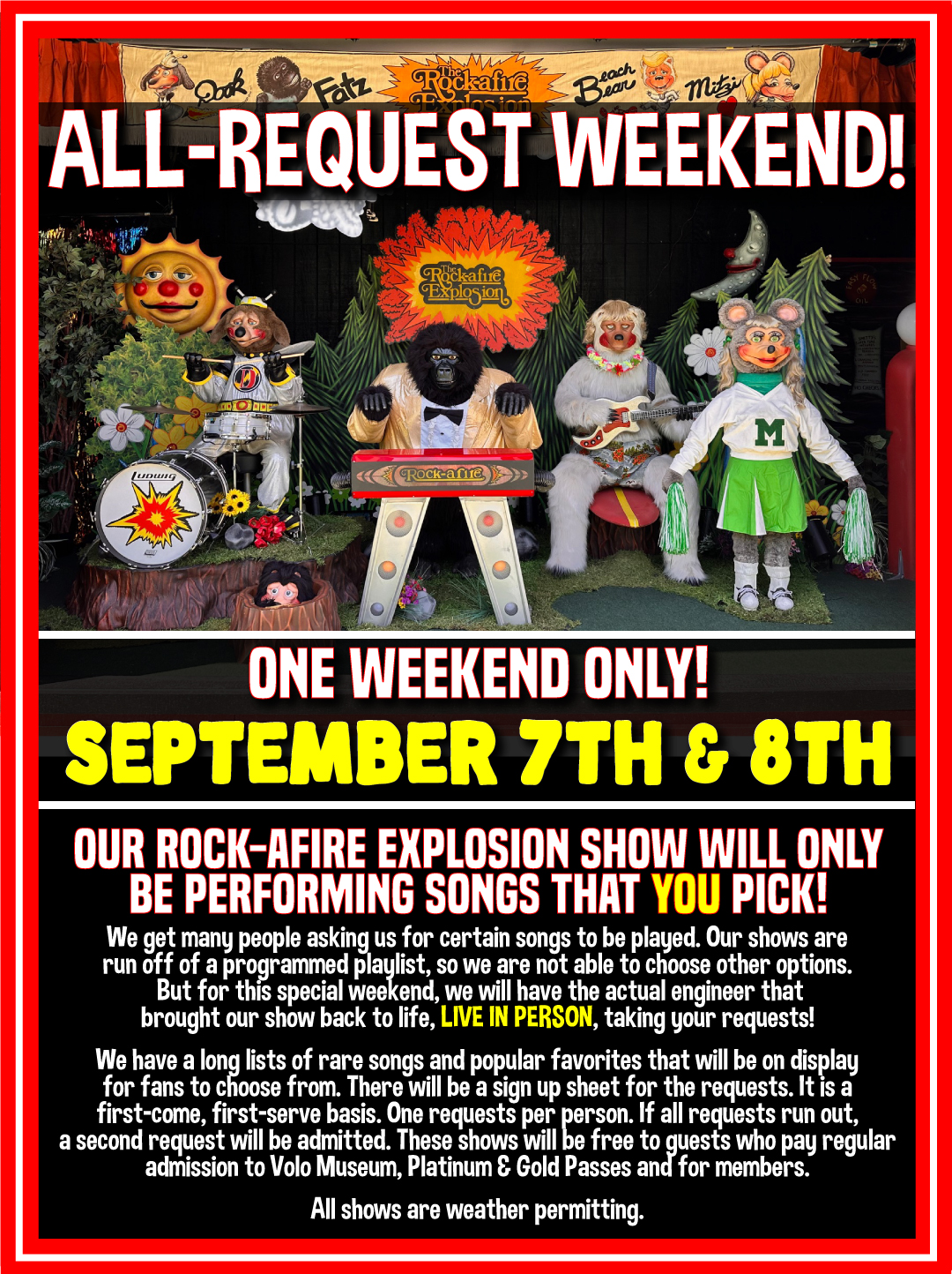 Rockafire All Request Weekend | Volo Museum